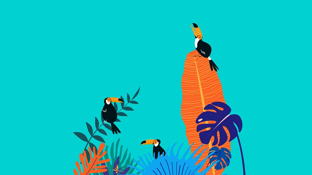 Colorful tropical bird desktop wallpaper, | Premium Photo - rawpixel