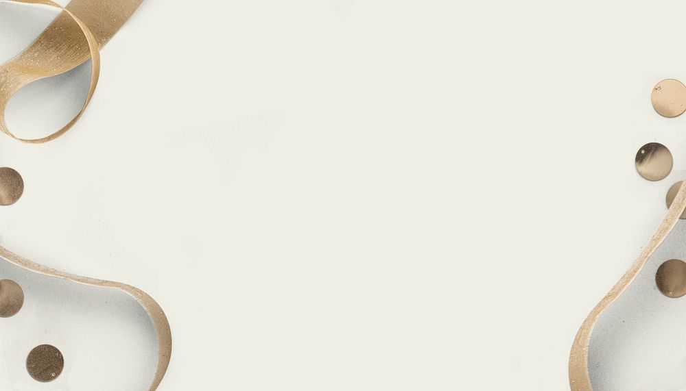 Gold ribbon border background, aesthetic | Premium Photo - rawpixel