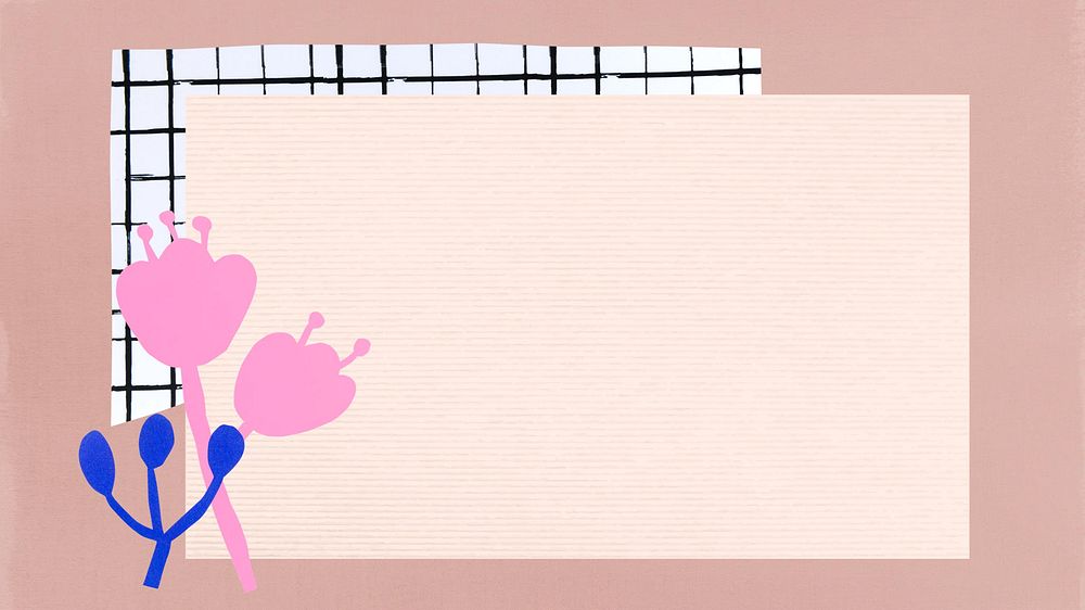 Pink botanical frame computer wallpaper, | Premium Photo - rawpixel