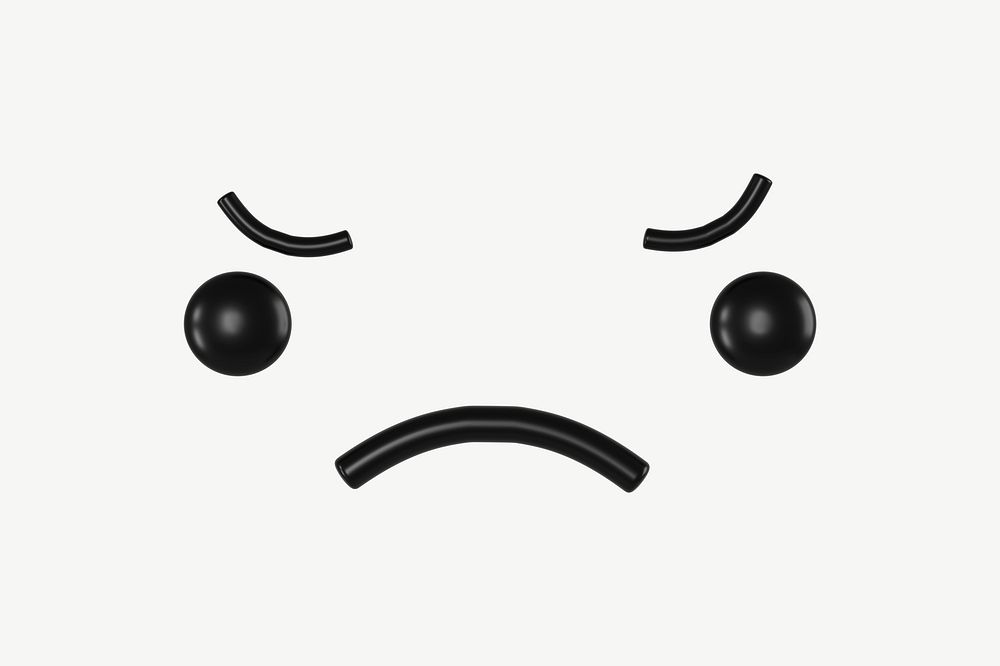 3D mad face, emoticon illustration | Premium PSD - rawpixel