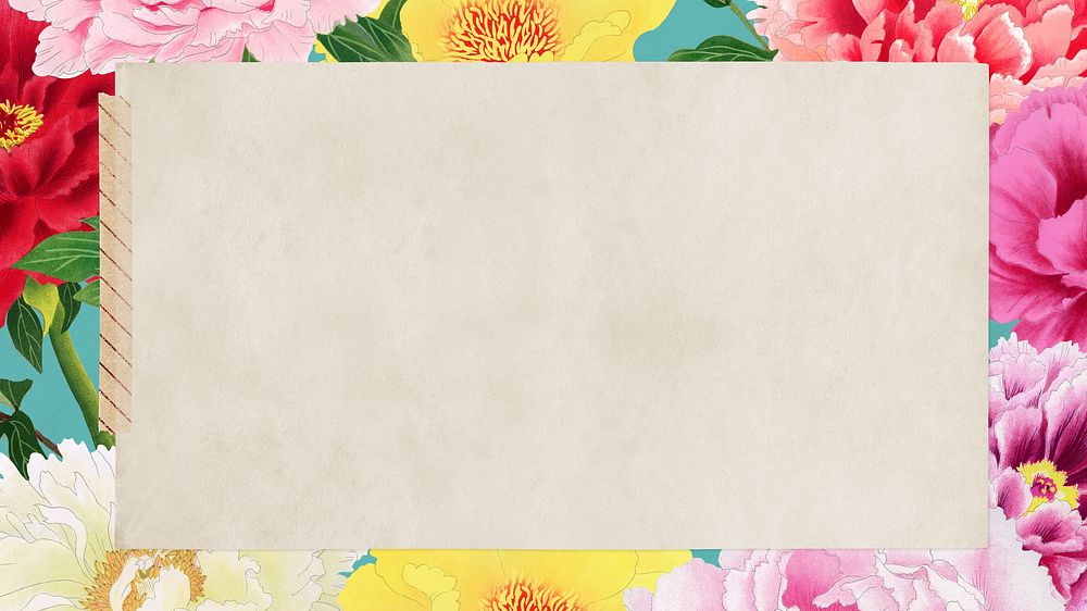 Colorful flowers frame HD wallpaper, | Premium Photo - rawpixel