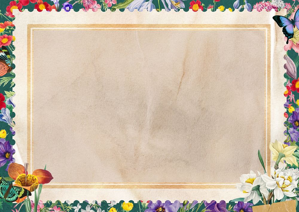 Spring flowers frame, colorful botanical | Premium Photo - rawpixel