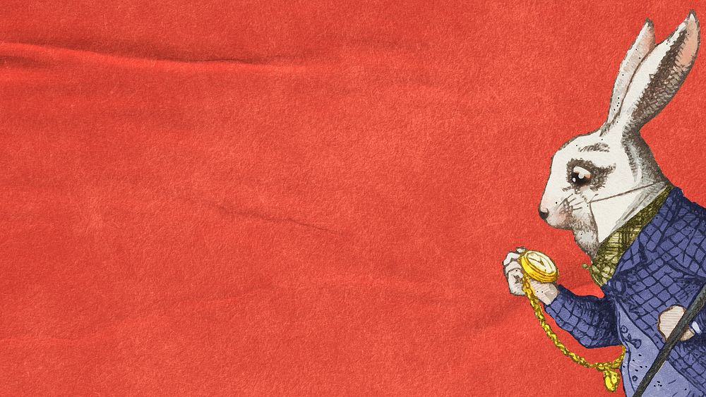 Vintage rabbit border desktop wallpaper, | Free Photo - rawpixel