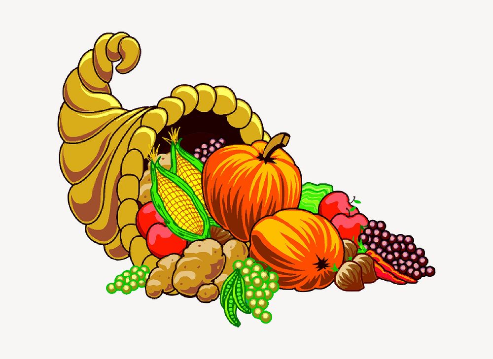 Cornucopia clipart. | Free Photo - rawpixel