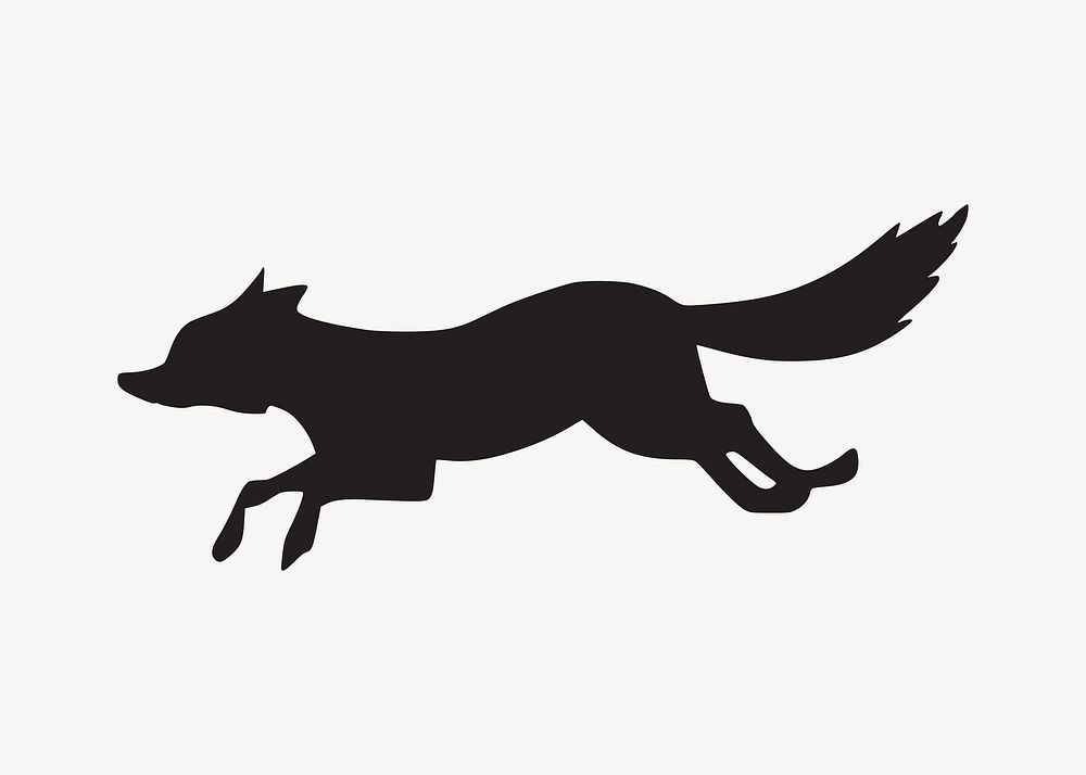 Running fox collage element vector. | Free Vector - rawpixel