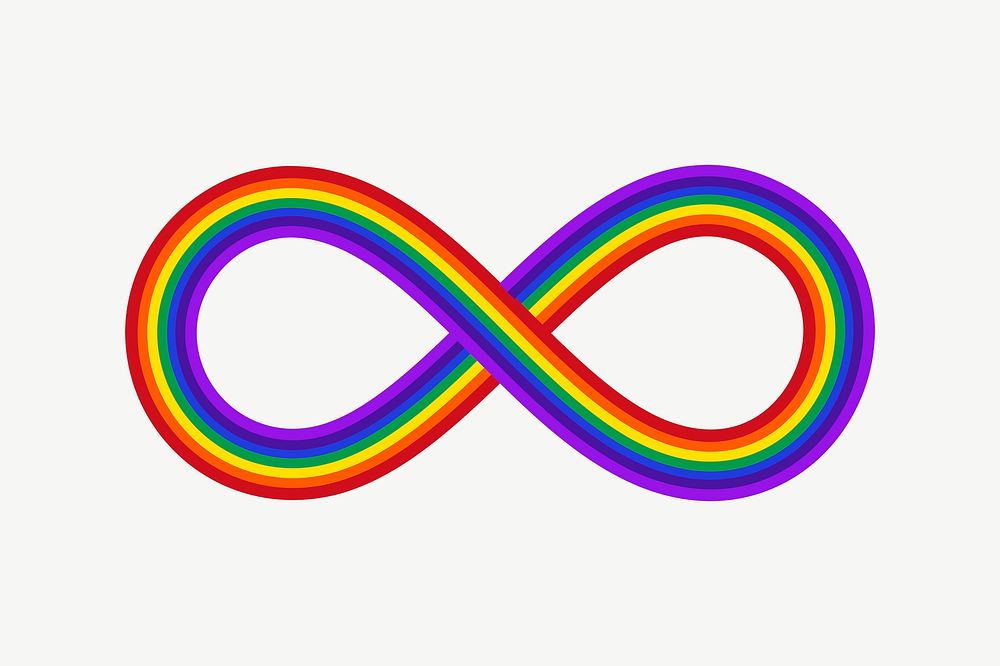 Rainbow infinity sign clipart illustration | Free PSD - rawpixel