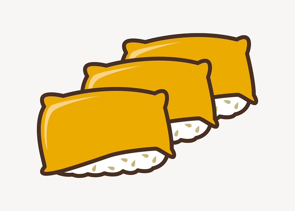 Inari sushi, Japanese food illustration. | Free Photo Illustration ...