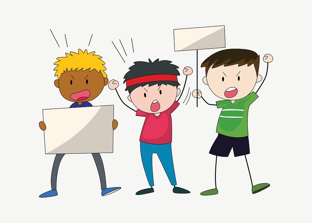 Protesting clipart illustration psd | Free PSD - rawpixel
