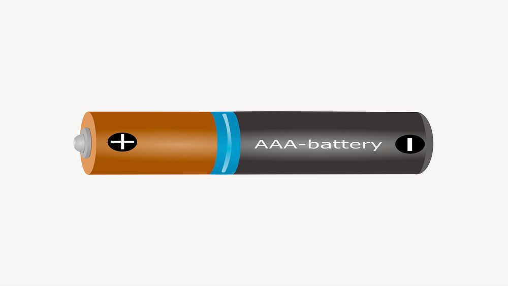 AAA battery clipart, illustration psd | Free PSD - rawpixel