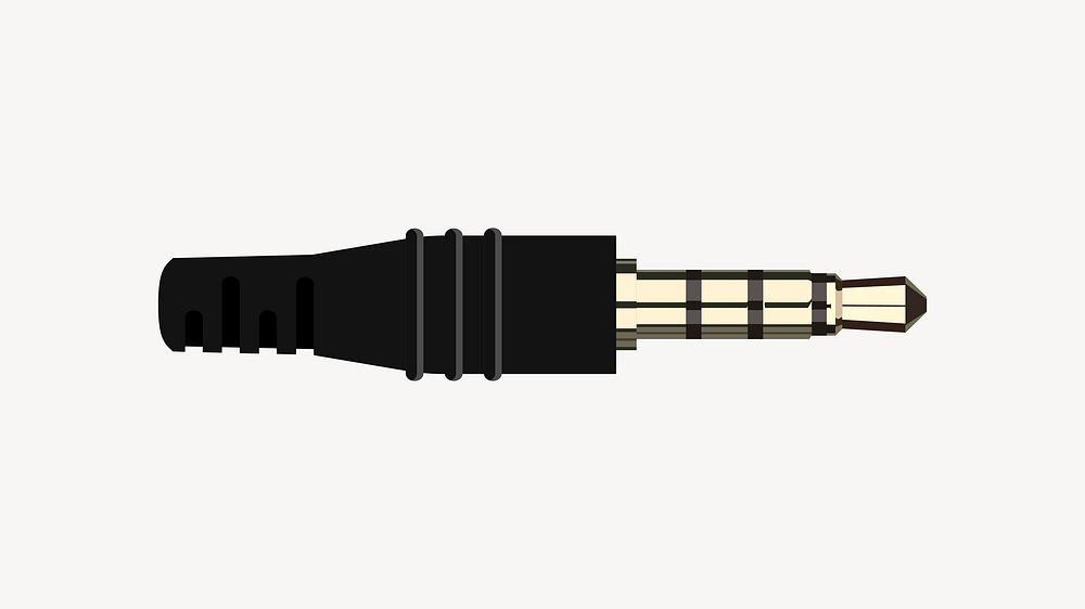 Audio plug clipart, illustration vector | Free Vector - rawpixel