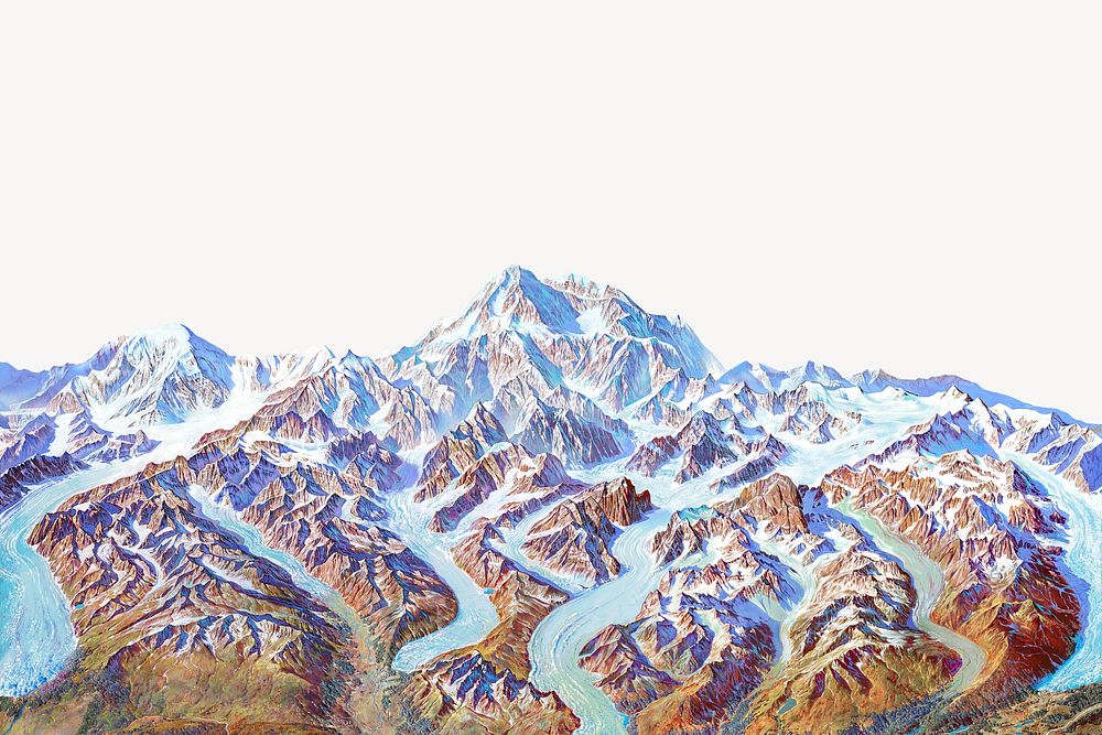 Denali National Park border, illustration | Premium Photo Illustration ...