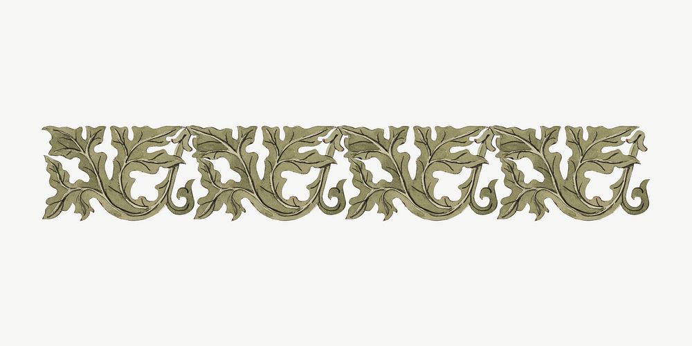 Ornate leaf divider, decorative element | Premium Photo Illustration ...