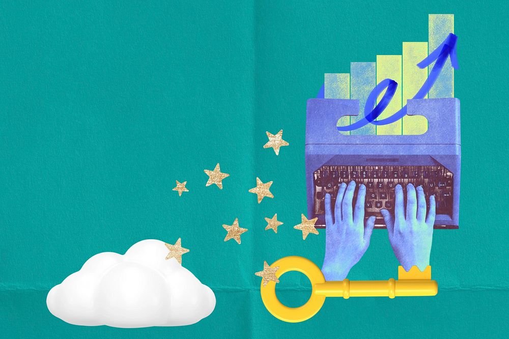 Creative content background, business marketing | Premium Photo ...