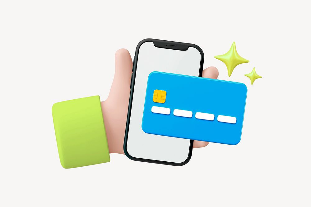 3D online payment, credit card | Free Photo - rawpixel