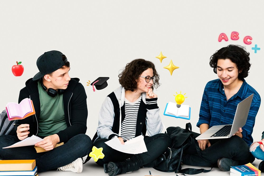 Students doing homework collage remix | Premium Photo - rawpixel