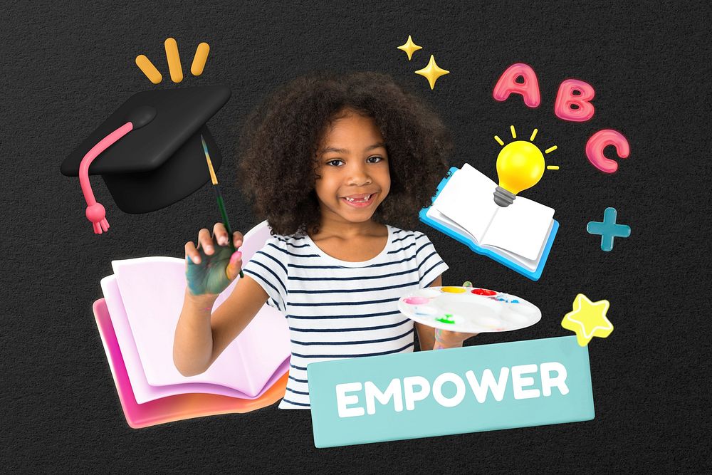 Empower, education word, 3d collage | Premium Photo - rawpixel
