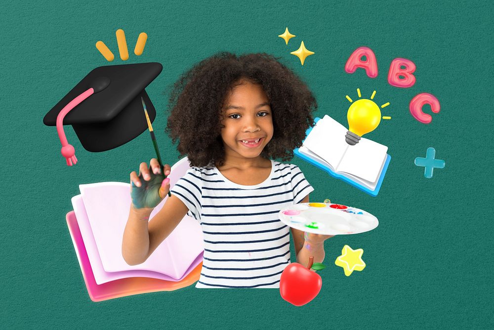 Elementary school student collage remix | Premium Photo - rawpixel