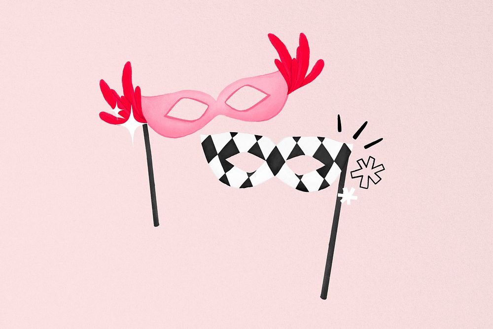 Colorful masquerade masks, party remix | Premium Photo - rawpixel