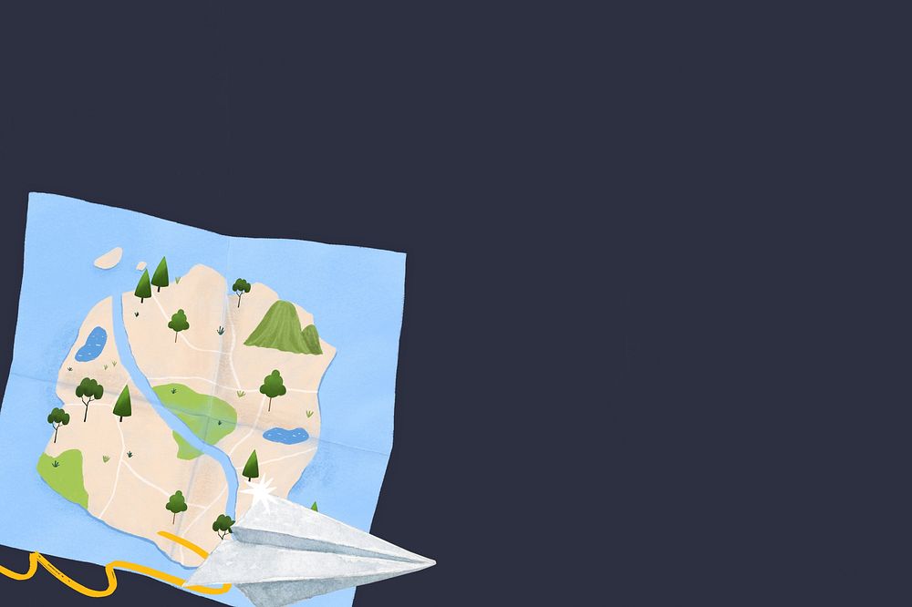 Travel map background, paper plane | Premium Photo - rawpixel
