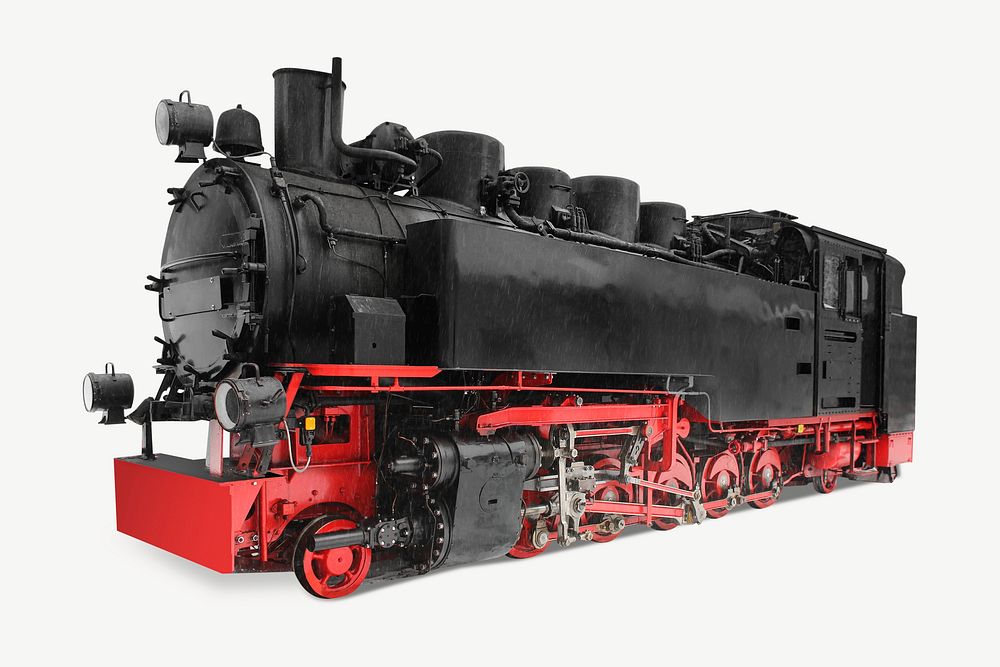 Black train collage element psd | Free PSD - rawpixel