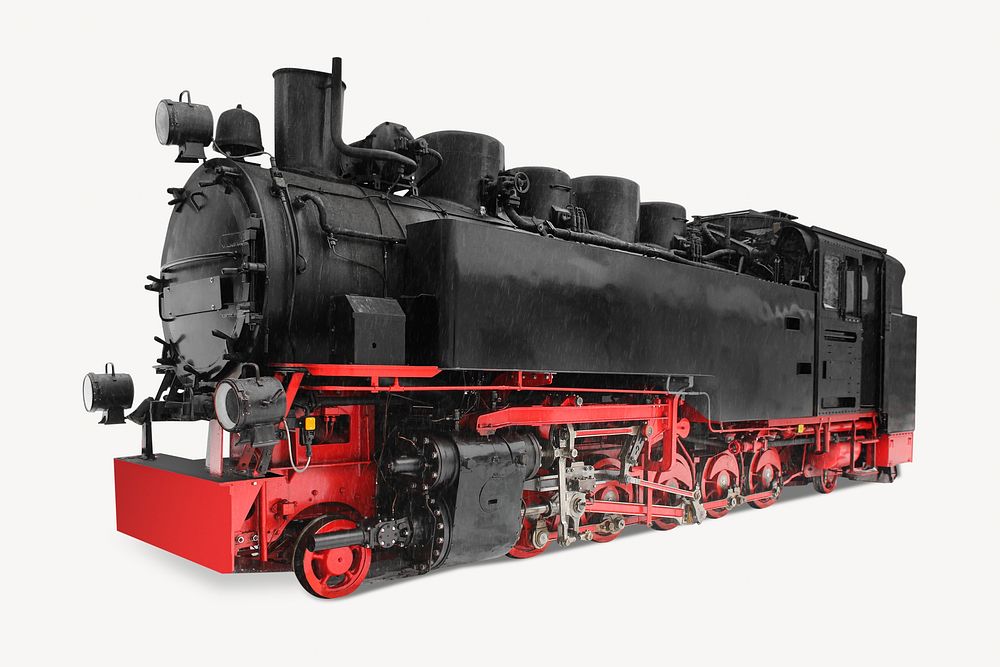 Black train isolated image white | Free Photo - rawpixel