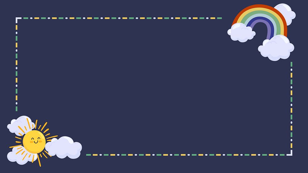 Summer rainbow desktop wallpaper, navy | Free Photo - rawpixel