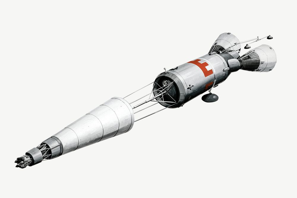 Space rocket ship collage element | Premium PSD - rawpixel