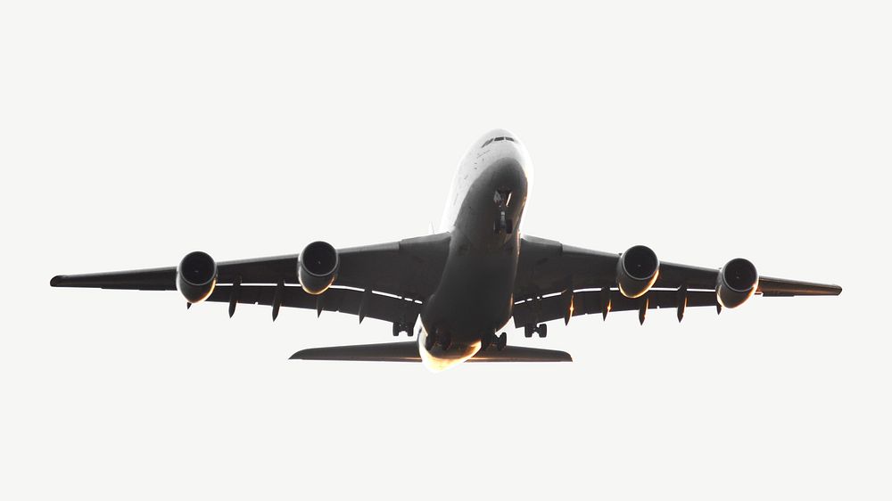 Commercial airplane psd collage element | Premium PSD - rawpixel