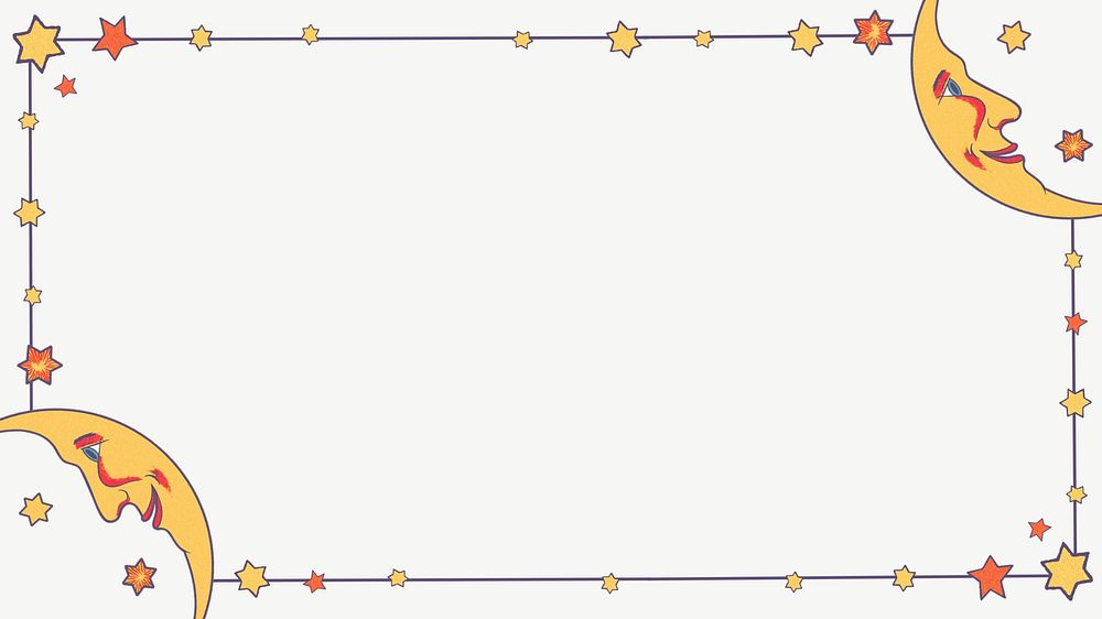 Celestial frame desktop wallpaper psd | Premium PSD - rawpixel