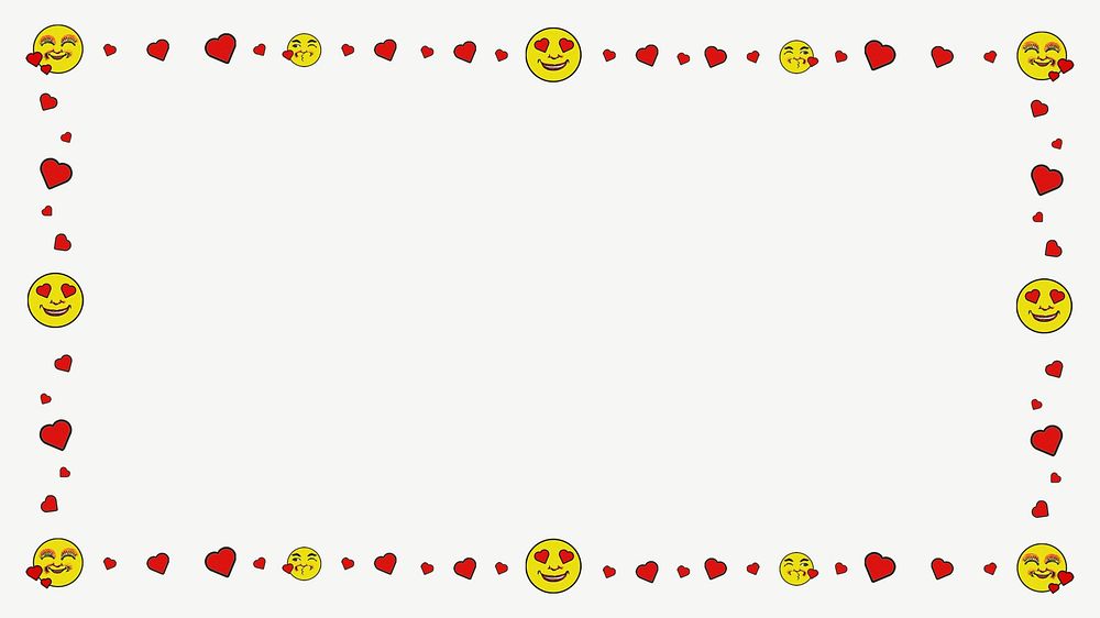Emoticon frame desktop wallpaper psd | Premium PSD - rawpixel