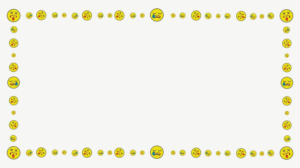 Emoticon frame desktop wallpaper psd | Premium PSD - rawpixel
