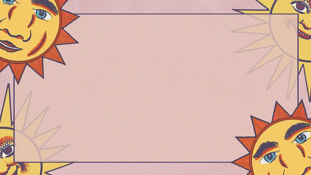 Pink sun frame desktop wallpaper | Premium Photo - rawpixel