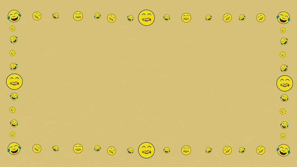 Happy emoticon frame desktop wallpaper | Premium Photo - rawpixel