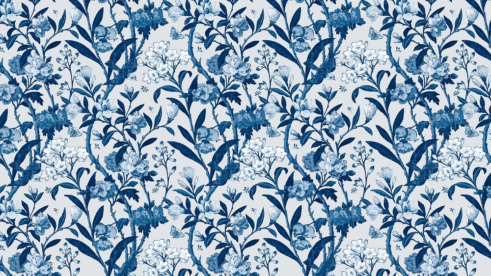 Decorative flower pattern desktop wallpaper, | Premium Photo ...