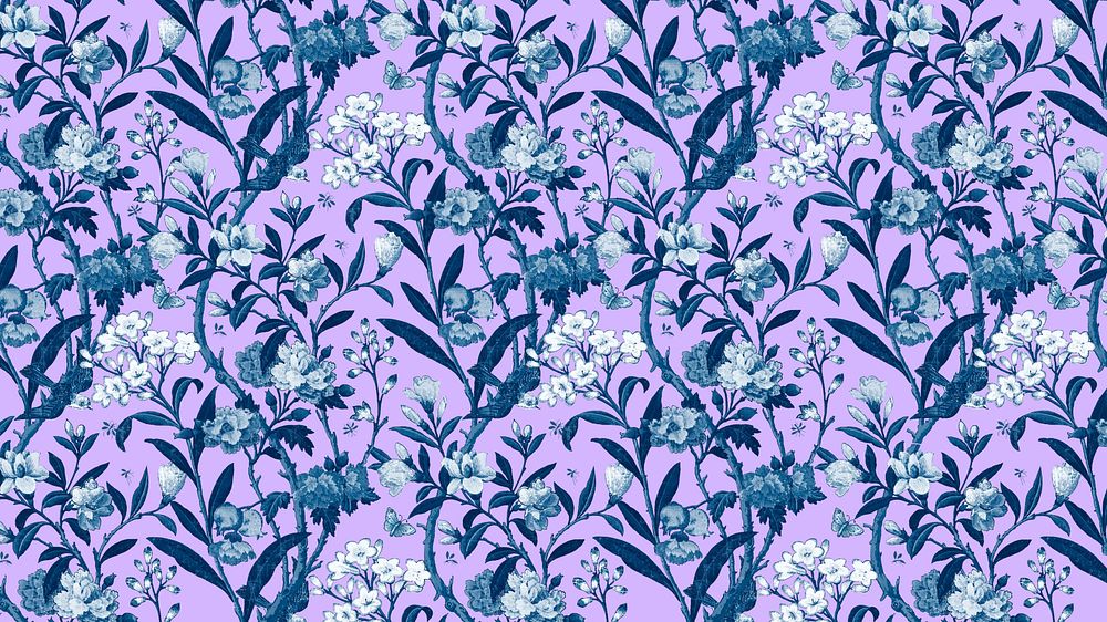 Decorative flower pattern desktop wallpaper, | Premium Photo ...