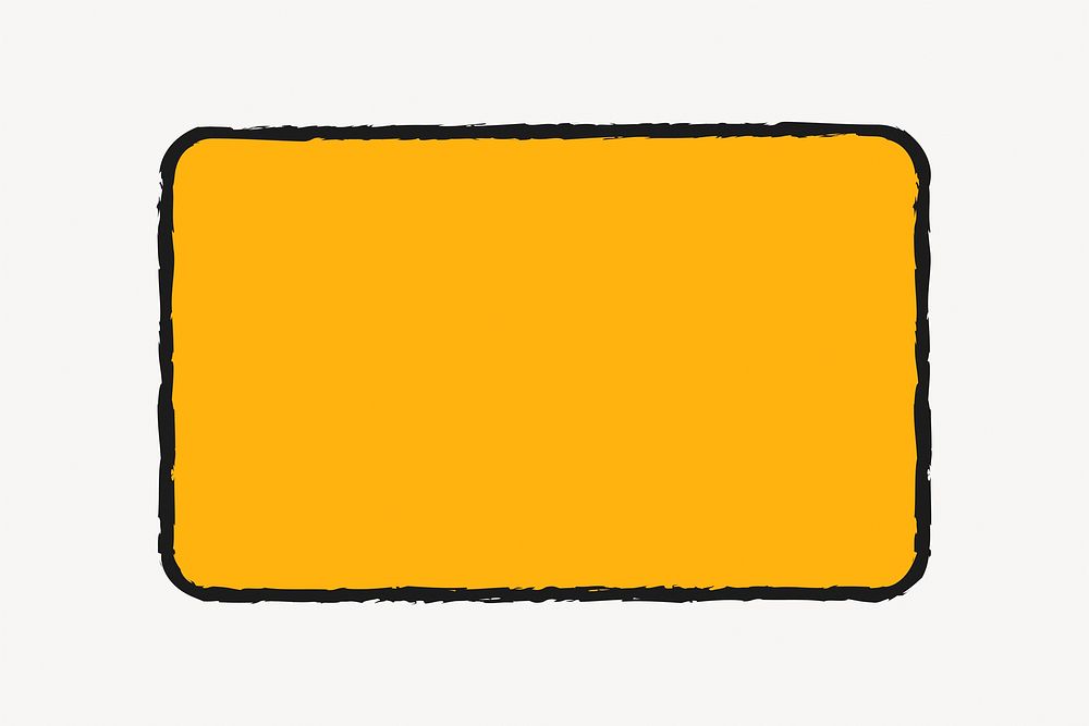 Orange rectangle, simple collage element | Free Vector - rawpixel