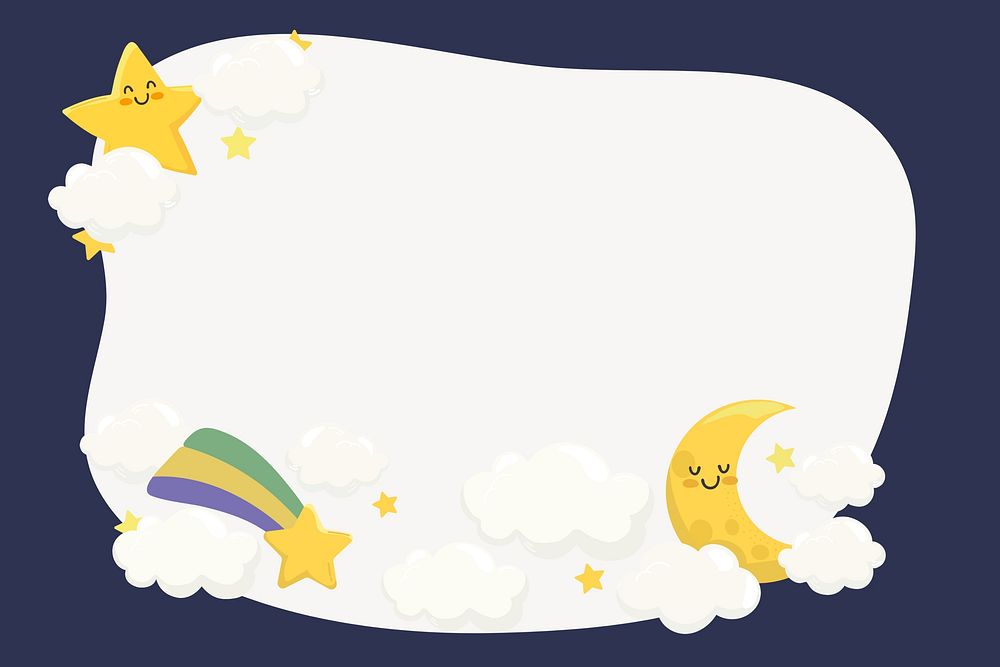 Moon night border frame background | Free Photo - rawpixel