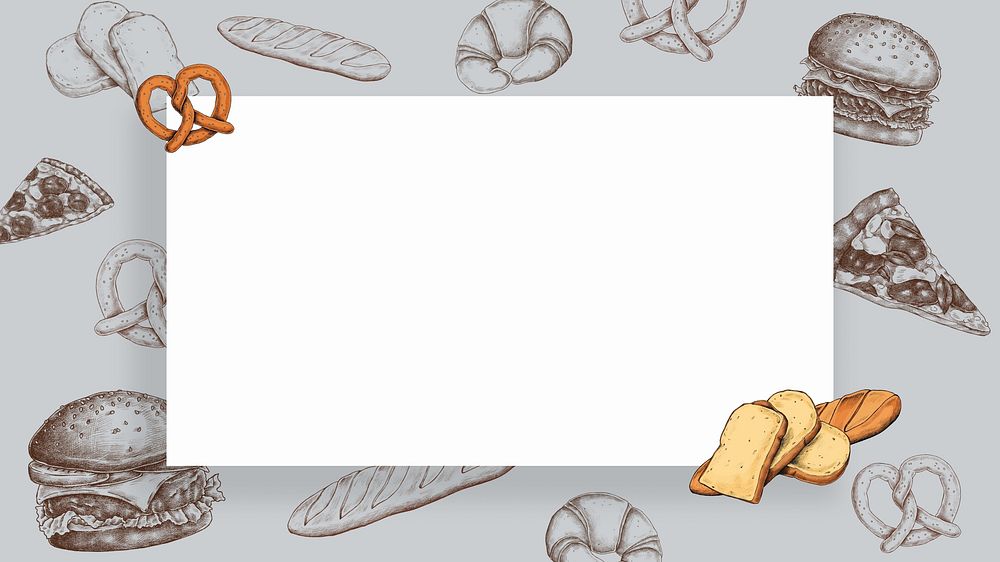 Food illustration, gray desktop wallpaper | Free Photo - rawpixel