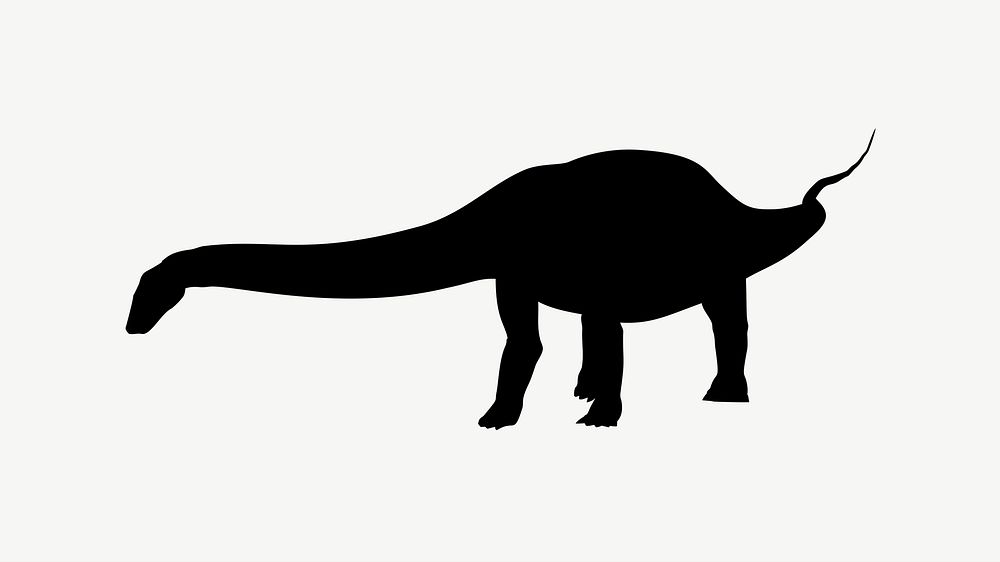 Diplodocus dinosaur silhouette clipart illustration | Free PSD - rawpixel
