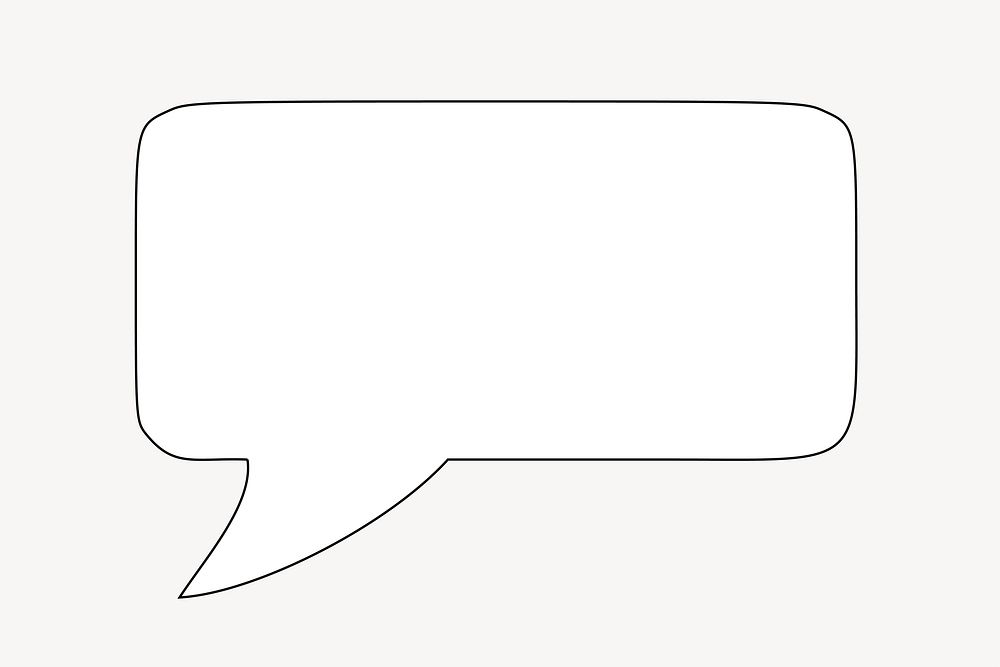 Blank speech bubble collage element | Free Vector - rawpixel