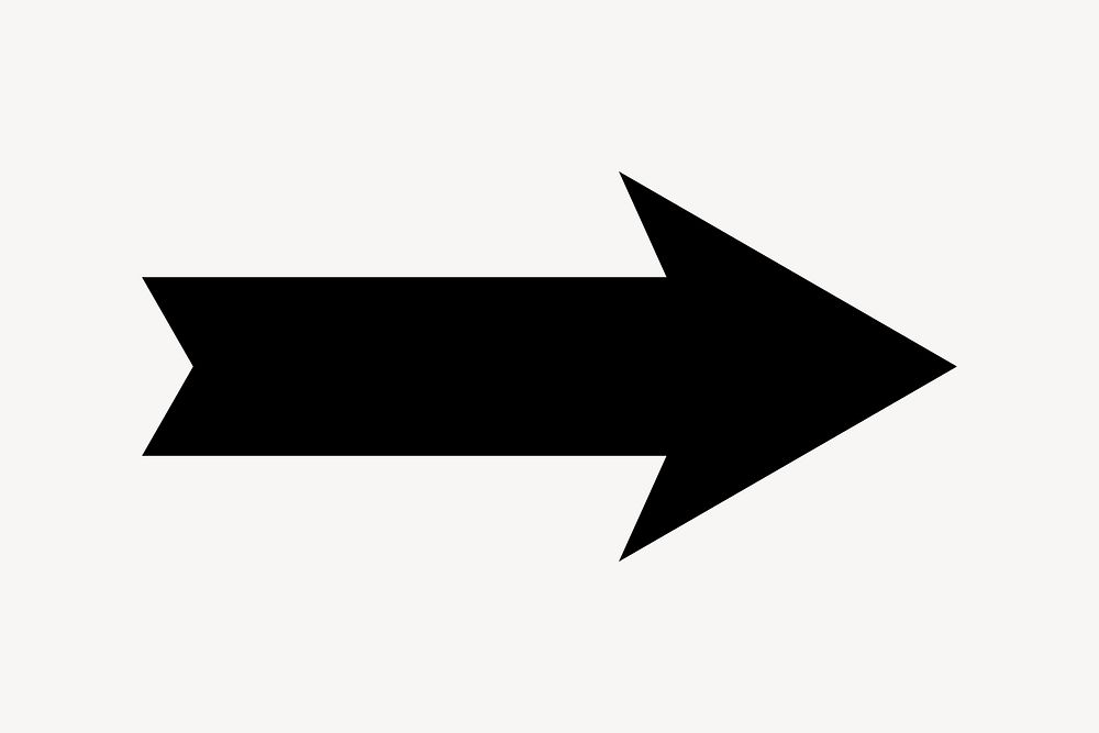 Black arrow image element | Free Photo Illustration - rawpixel