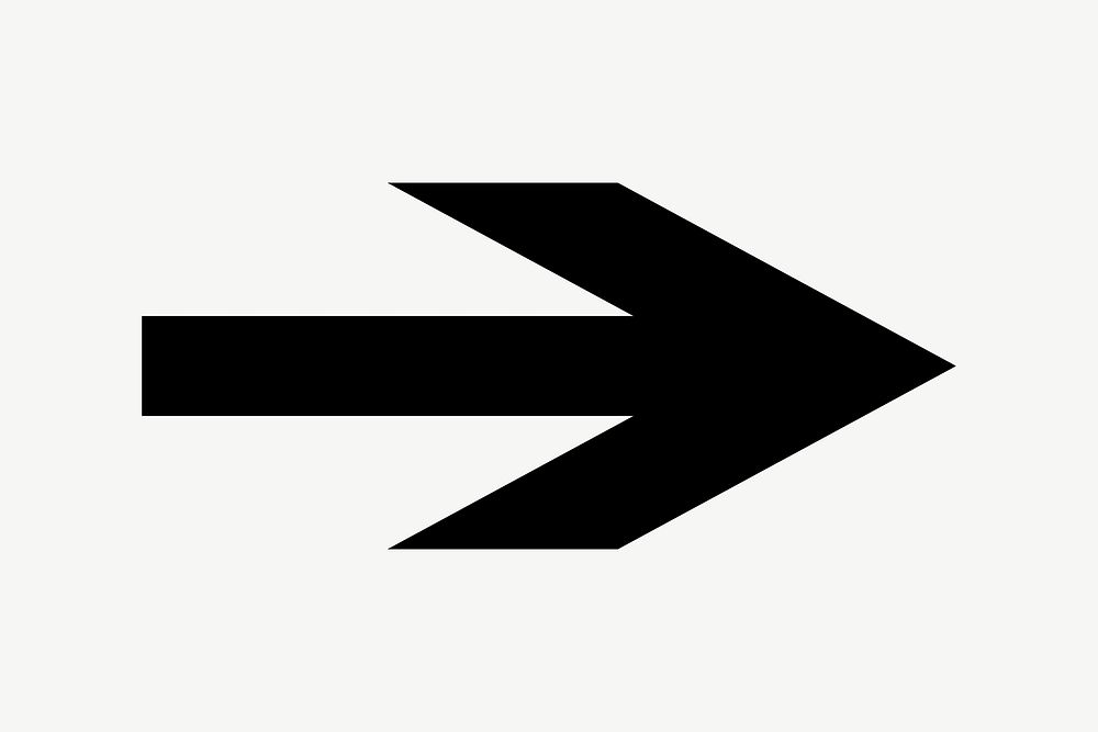 Black arrow design element psd | Free PSD - rawpixel