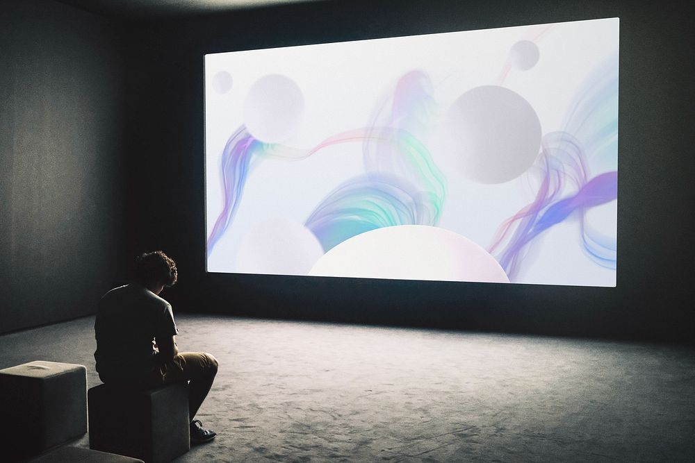 Abstract movie screen art exhibition | Premium Photo - rawpixel