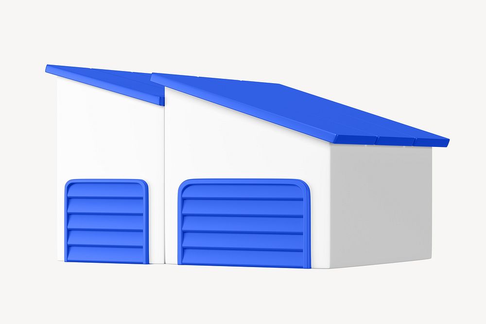 3D blue factory building, element | Free Photo Illustration - rawpixel