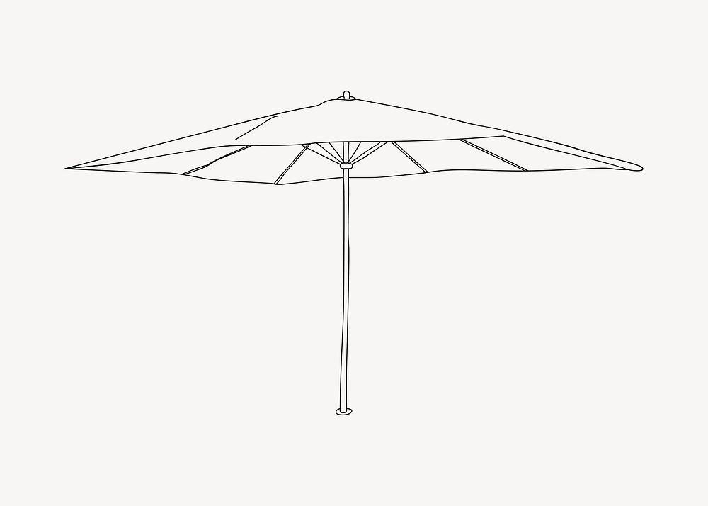 Parasol umbrella line art illustration | Free Photo - rawpixel