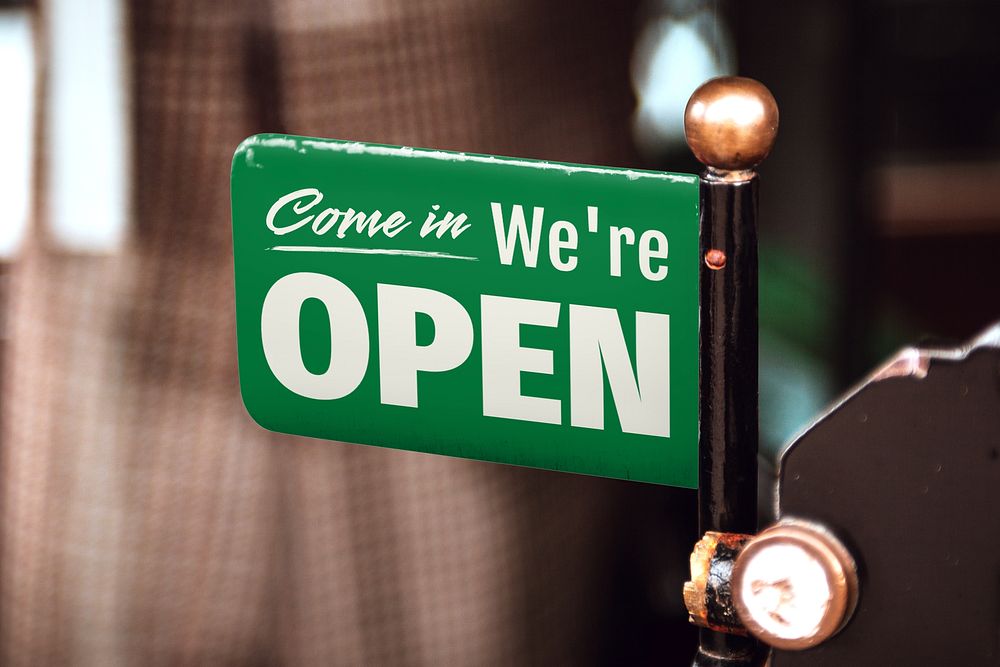 We're open shop sign | Premium Photo - rawpixel
