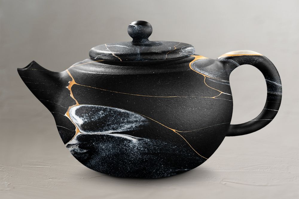 Black marble ceramic kettle | Free Photo - rawpixel