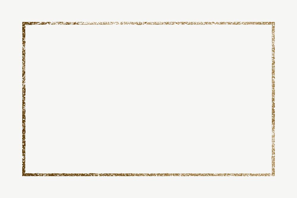 Glitter rectangle frame, gold aesthetic | Premium PSD - rawpixel