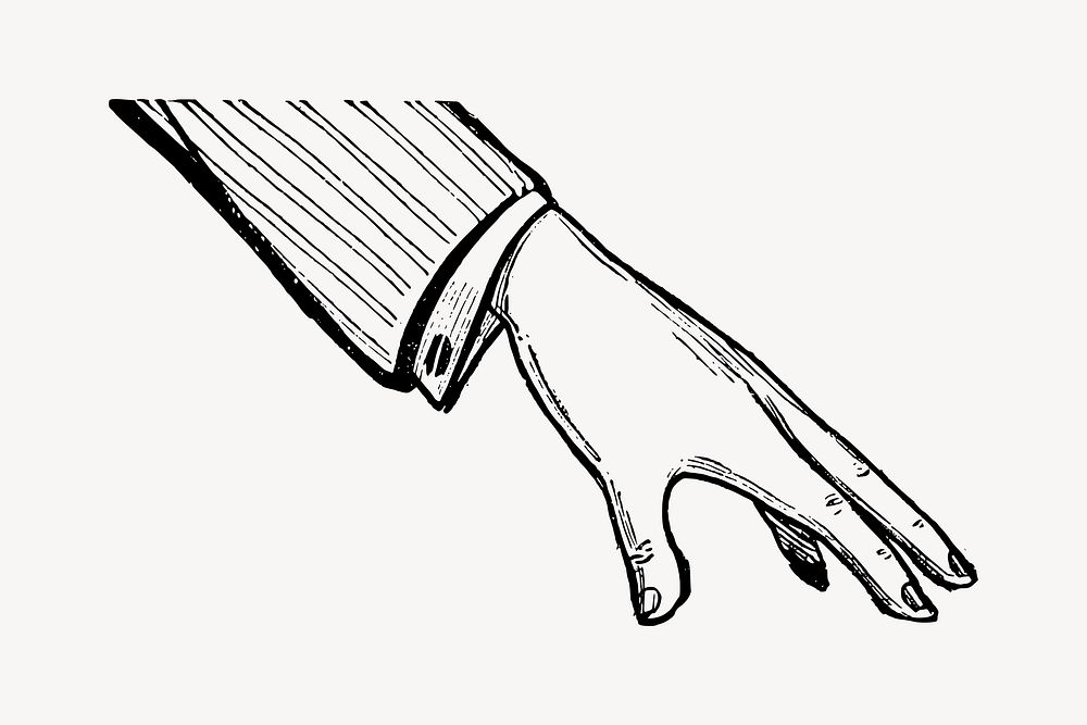 Woman hand vintage illustration vector | Free Vector - rawpixel