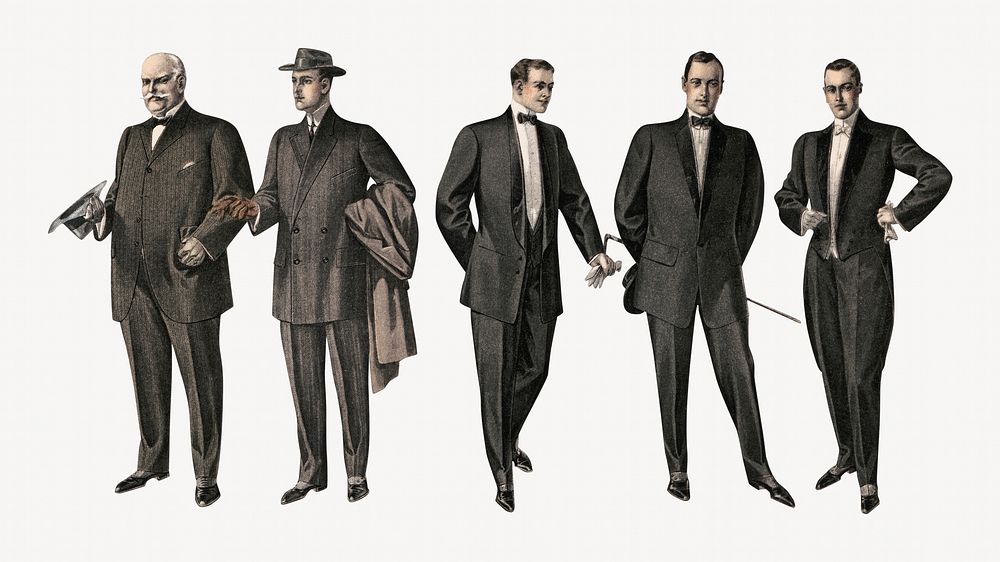 Vintage men chromolithograph collage element | Premium Photo ...